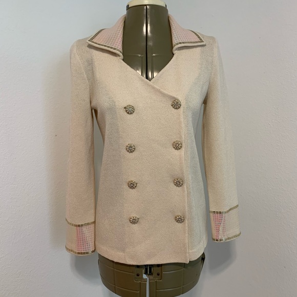 GERALDINE | Jackets & Coats | Geraldine Of Paris White Boucl Knit ...